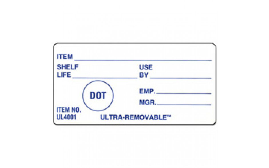 Food Rotation Label - 2"x 4" Shelf Life - Abraham Distributors Ltd