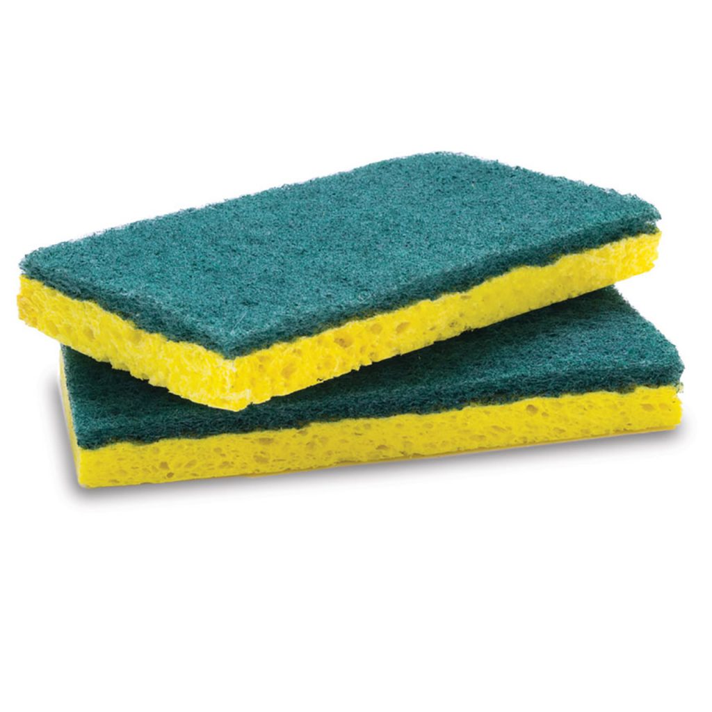 Sponge with Green Scrubber - Abraham Distributors Ltd