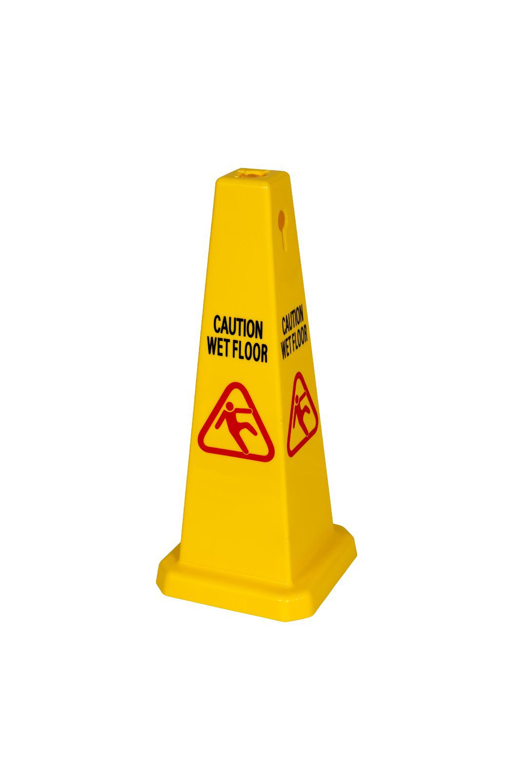 Caution Wet Floor Sign (Cone Shaped) - Abraham Distributors Ltd